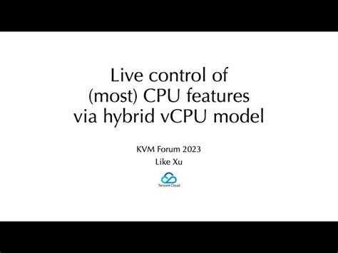 Free Video Live Control Of Cpu Features Via Hybrid Vcpu Model From Kvm