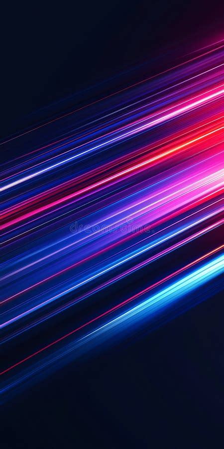 Abstract Lines Of Light Futuristic Glowing Background With Red And Blue Stock Illustration