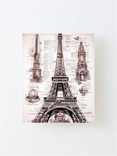 Eiffel Tower Blueprint Architectural Design Collection