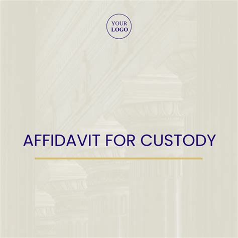 Free Affidavit For Custody Template To Edit Online