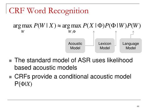 Ppt Conditional Random Fields For Automatic Speech Recognition Powerpoint Presentation Id