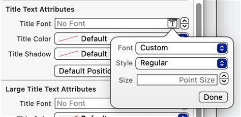 Ios Storyboard Navigation Bar Title Text Attributes Title Font Not Working Stack Overflow