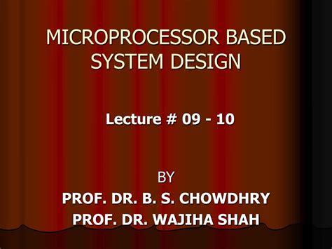 ppt microprocessor based system design powerpoint presentation free
