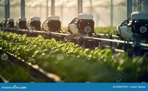 Smart Robotic Futuristic Farmers Working On Field Agriculture