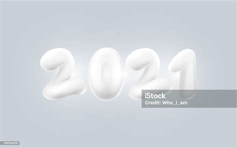 새해 복 많이 받으세요 비행 추상 3d 흰색 번호 2021 인사말 및 초대 장 벡터 일러스트레이션 2021년에 대한 스톡 벡터 아트 및 기타 이미지 Istock