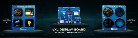 2×2 display board powered with esp32 s3 wroom 1 with raspberry pi pico