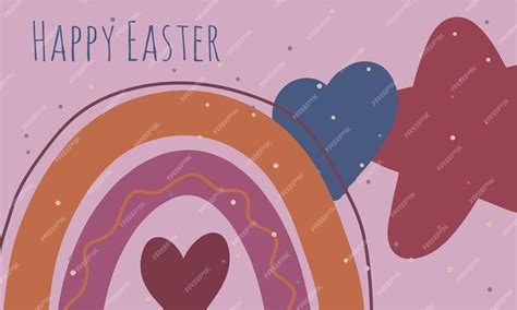 Fondos Con Arco Iris Feliz Pascua 13 Vector Premium