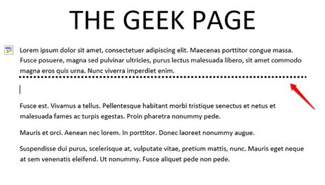 Cómo insertar diferentes tipos de separadores de línea en MS Word