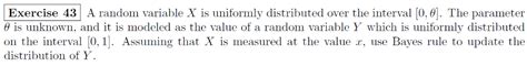 solved exercise 43 a random variable x is uniform v