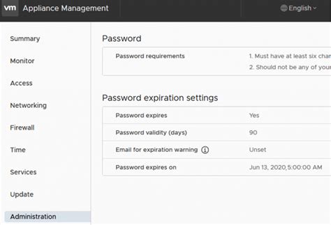 VMWare VSphere Managing Password Expiration Settings Windows OS Hub