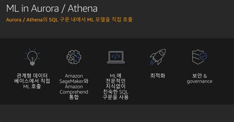 [레포트] 아직도 파이썬으로만 머신 러닝 하니 난 sql로 바로 쓴다 awssummitonlinekorea