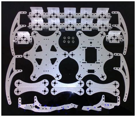 Buy Diy 18dof Aluminum Hexapod Spider Six 3dof Legs Robot Kit Online At