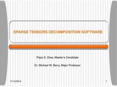 Ppt Sparse Tensors Decomposition Software Powerpoint Presentation