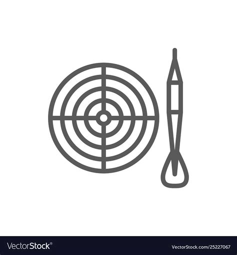 Darts Line Icon Royalty Free Vector Image VectorStock