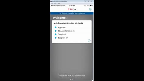 Rsa Via Access Authentication With Salesforce Mobile App Youtube