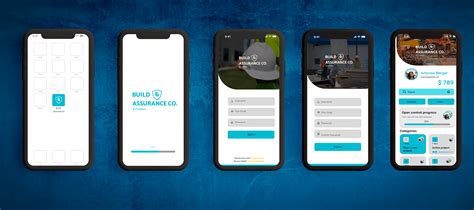 App Blue Behance