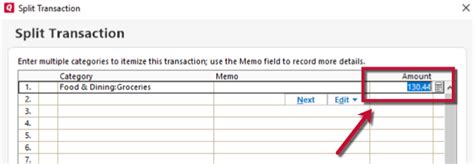 Record A Split Transaction Quicken