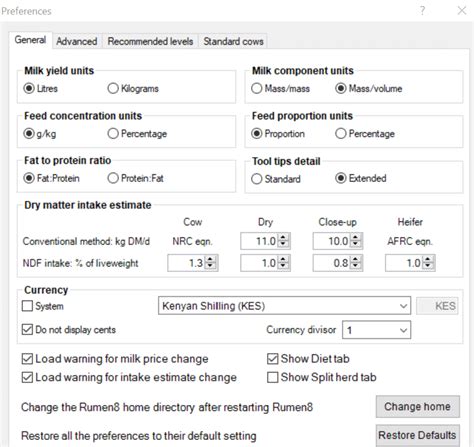 Example Of Settings Under Preferences In Compact Mode Download Scientific Diagram