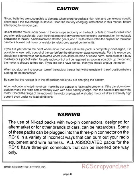 Team Associated Manual Rc10 Team Car 1990 6035 6036 • Rcscrapyard Radio Controlled