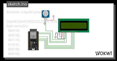 LCD EJEMPLO Wokwi ESP32 STM32 Arduino Simulator