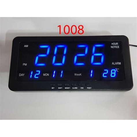 Jual Jam Digital Meja Dan Dinding 1008 Led Biru Digital