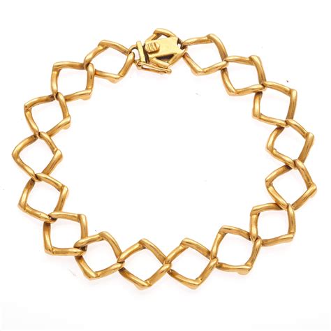 Bid Now Paloma Picasso For Tiffany And Co 18k Yellow Gold Bracelet
