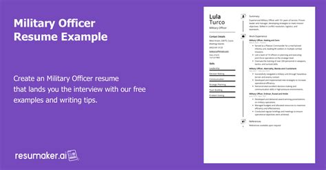 Army Resume Format