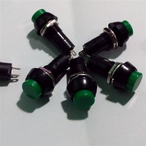 Jual Tombol Push Reset Button On Saklar Switch Push On Bulat Hijau