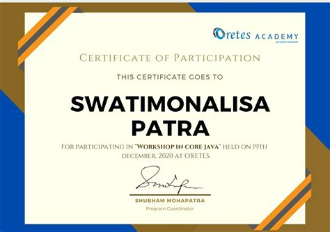 Swatimonalisa Patra On Linkedin Oretes Oretesacademy Oretescirtificate