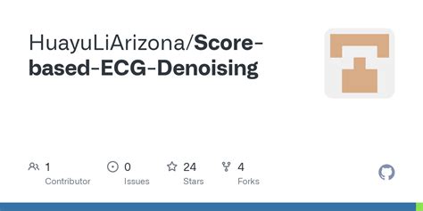 Github Huayuliarizonascore Based Ecg Denoising