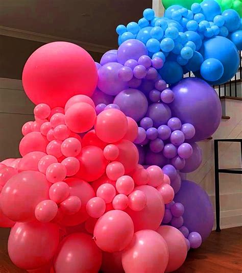100 Globos De Látex Morados De Diferentes Tamaños De 18 Pulgadas 12 Pulgadas 10 Pulgadas 5