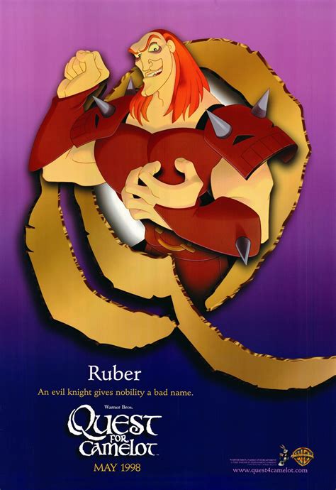 Quest For Camelot Purple 1998 Character Poster A Rubber Etsy