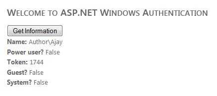 Windows Authentication Dot NET Security Part Infosec