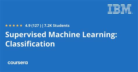 Supervised Machine Learning Classification Coursera Supervised