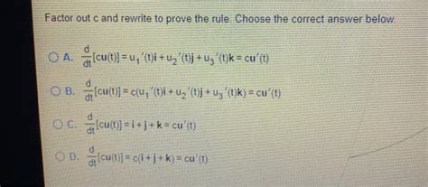Solved Prove The Two Scalar Multiple Rules For Vector