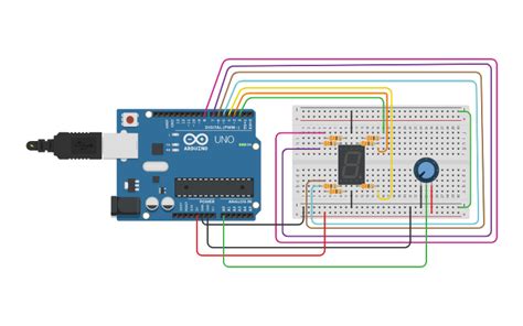 Circuit Design Display De 7 Con Potenciometro Tinkercad