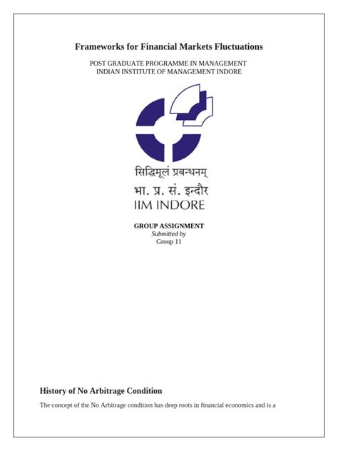 Ffmf No Arbitrage Condition And Binomial Model Pdf Greeks Finance Option Finance