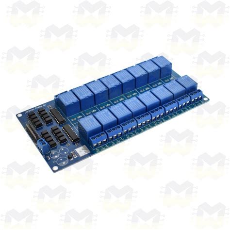 Módulo Relé 16 Canais 12v Coptoacoplador Para Arduino Frete Grátis