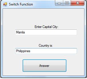 Switch Function In VB NET SourceCodester
