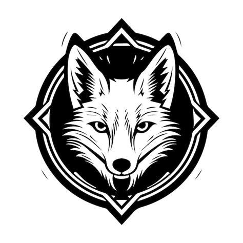 늑대 머리 로고 일러스트 프리미엄 벡터