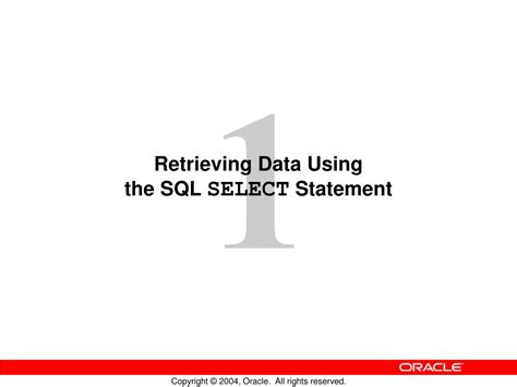 Ppt Retrieving Data Using The Sql Select Statement Powerpoint