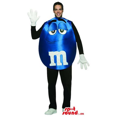 Shinny Blue Mandms Chocolate Brand Adult Size Costume Spotsound