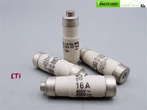 ฟิวส์ขวด Fuse Eti D01 E14 16a 400v ธรรมดา เซรามิกส์ 1 แพ็ค 4 ตัว Shopee Thailand