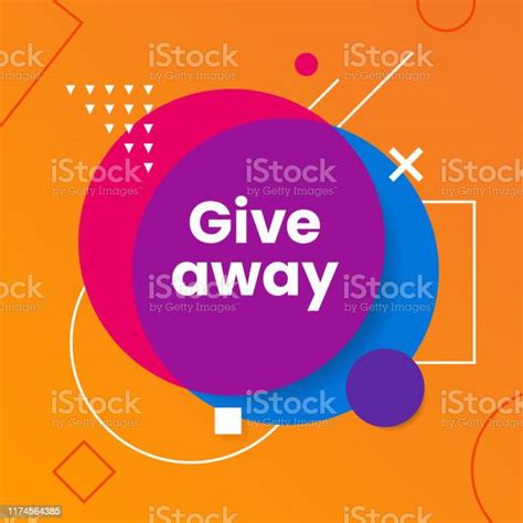 소셜 미디어 게시물 템플릿 디자인 벡터 일러스트를위한 추상적 인 현대 기하학적 모양 배경이있는 경품 포스터 개념에 대한 스톡