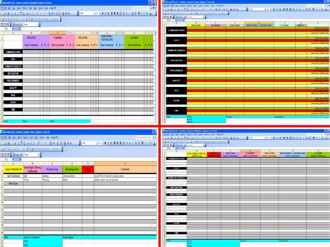 Lessons Learned Template Excel