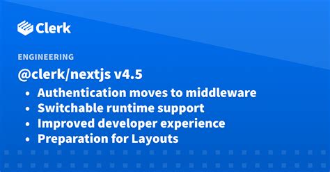 clerk nextjs v4 5