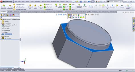 Tutorial Modeling A Cap Nut In Solidworks Grabcad Tutorials