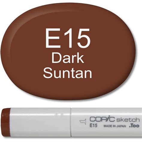 Copic Sketch Marker E15 Earthenware Previously Dark Suntan Honey
