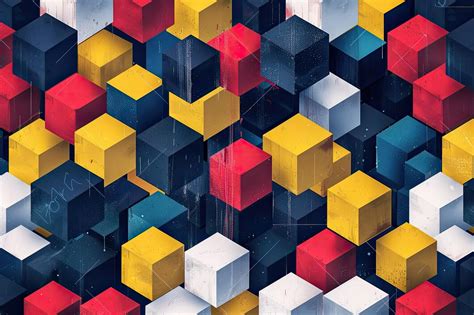 Abstract Background Geometric Texture Design Modern Pattern With Cubes Vector Illustration