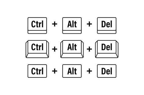 Ctrl Alt Del Shortcut Keys Keyboard A Technology Illustration By Dg Market In 2025 Creative